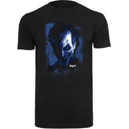F4NT4STIC T-Shirt 'DC Comics Batman Arkham Asylum Joker Face' Herren Gr&ouml;&szlig;e S blau / schwarz / wei&szlig;