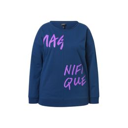 Ulla Popken Sweatshirt Damen Gr&ouml;&szlig;e 11XL/12XL dunkelblau / lavendel