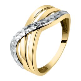 Christ Ring Damen Gr&ouml;&szlig;e 60 gold / silber