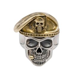 Tony Fein Ring 'Totenkopf' Herren Gr&ouml;&szlig;e 67 silber