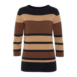 Boysen's Boysen's Pullover Damen Gr&ouml;&szlig;e L beige / braun / schwarz