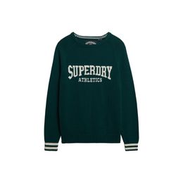 Superdry & Co Pullover 'Slouchy Intarsia' Damen Gr&ouml;&szlig;e XS gr&uuml;n / wei&szlig;