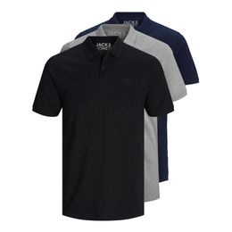 Jack & Jones Jack & Jones Poloshirt 'JJBasic' Herren Gr&ouml;&szlig;e XL navy / grau / schwarz