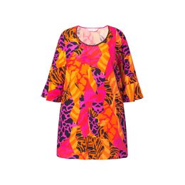 MIAMODA Tunika Damen Gr&ouml;&szlig;e 5XL navy / lila / mandarine / koralle / pitaya