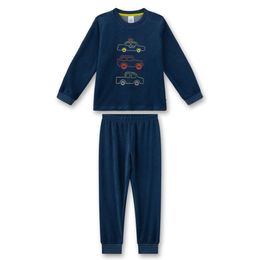 Sanetta Schlafanzug Jungen Gr&ouml;&szlig;e 98 navy / gelb / grau / orange