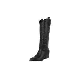 Ital-Design Cowboystiefel Damen Gr&ouml;&szlig;e 38 schwarz Winterschuhe