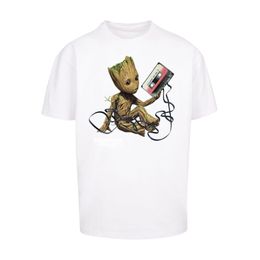 F4NT4STIC Shirt 'Marvel Guardians Of The Galaxy Vol2 Groot Tape' Herren Gr&ouml;&szlig;e L braun / grau / rot / wei&szlig;