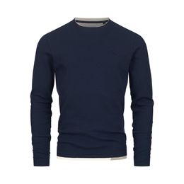 INDICODE Jeans Shirt 'Valwald' Herren Gr&ouml;&szlig;e XXL marine / wollwei&szlig;