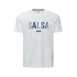 Salsa Jeans T-Shirt Herren Gr&ouml;&szlig;e M kobaltblau / wei&szlig;