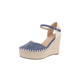 Ital-Design Sandalette Damen Gr&ouml;&szlig;e 38 beige / blau