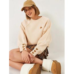 Bianco Lucci Sweatshirt Damen Gr&ouml;&szlig;e M beige / gold