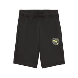 Puma Sportshorts 'Active Sports' Jungen Gr&ouml;&szlig;e 140 limone / dunkelgrau / schwarz