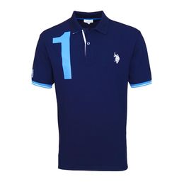 U.S. Polo Assn. Poloshirt Herren Gr&ouml;&szlig;e XXL hellblau / dunkelblau / wei&szlig;