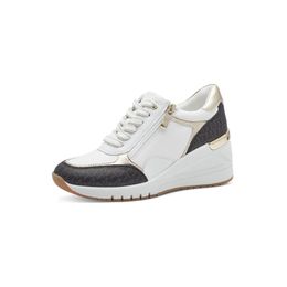 Marco Tozzi Sneaker Damen Gr&ouml;&szlig;e 42 beige / gold / schwarz / wei&szlig;