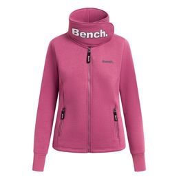 Bench Sweatjacke 'Haylo' Damen Gr&ouml;&szlig;e S anthrazit / dunkelpink / wei&szlig;
