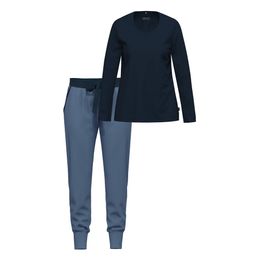 Ammann Pyjama 'Night & Home' Damen Gr&ouml;&szlig;e L blau Winterkleid