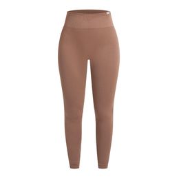 Smilodox Amaze Ripp Compressive Leggings Damen Gr&ouml;&szlig;e XS hellbraun