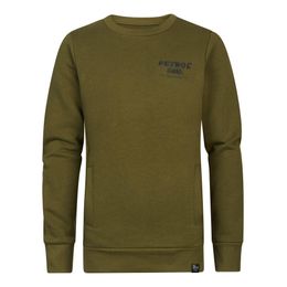 PETROL INDUSTRIES Sweatshirt 'Hoffman Estates' Jungen Gr&ouml;&szlig;e 92 oliv / schwarz