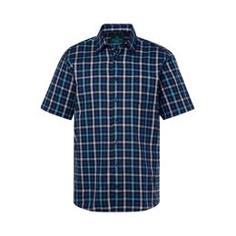 Boston Park Hemd Herren Gr&ouml;&szlig;e XXL navy / aqua / wei&szlig;