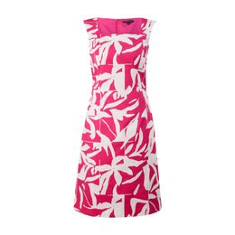 comma, COMMA Sommerkleid Damen Gr&ouml;&szlig;e 34 magenta / wei&szlig;