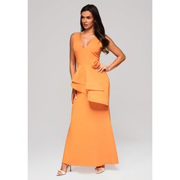 Ombre Abendkleid Damen Gr&ouml;&szlig;e 40 orange Winterkleid