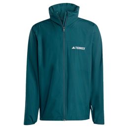 adidas terrex Outdoorjacke 'Essentials' Herren Gr&ouml;&szlig;e S dunkelgr&uuml;n / wei&szlig;
