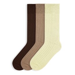 von Jungfeld Socken 'Merino Set' Damen Gr&ouml;&szlig;e 36/40 camel / champagner / dunkelbraun