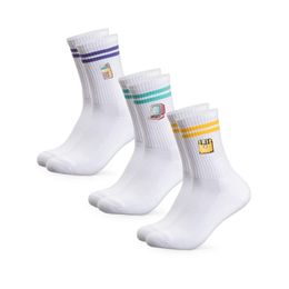 Occulto Socken 'Rio' Damen Gr&ouml;&szlig;e 39/42 t&uuml;rkis / gelb / lila / wei&szlig;
