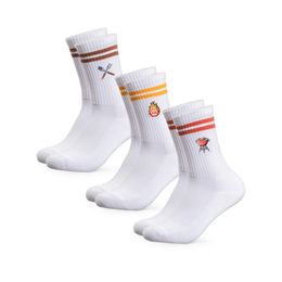 Occulto Socken 'Rio' Damen Gr&ouml;&szlig;e 39/42 braun / gelb / rot / wei&szlig;