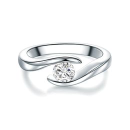 Trilani Ring Damen Gr&ouml;&szlig;e 58 silber / transparent