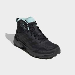 Wanderschuh adidas terrex "TERREX EASTRAIL 3 MID CLIMAPROOF", Damen, Gr. 37, carbon, core schwarz, semi flash aqua, Synthetik, Textil, Schuhe Wanderschuh, wasserdicht