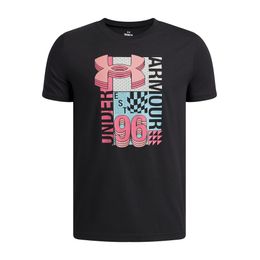 Under Armour T-Shirt 'Collage' Jungen Gr&ouml;&szlig;e 176/188 blau / pink / schwarz