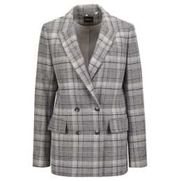 Madeleine Mode Madeleine Blazer Damen Gr&ouml;&szlig;e 46 grau / hellgrau / schwarz
