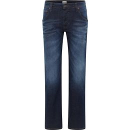 Straight-Jeans Mustang "Herren Style Michigan Straight", Herren, Gr. 32, L&auml;nge 34, 903 dunkelblau, Denim/Jeans, 98% Baumwolle, 2% Elasthan, unifarben, straight fit, Jeans Straight-Jeans