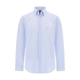Boggi Milano Hemd Herren Gr&ouml;&szlig;e S/M royalblau / wei&szlig;