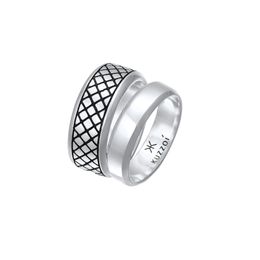 Kuzzoi Ring Herren Gr&ouml;&szlig;e 62 schwarz / silber