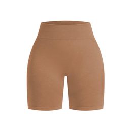 Smilodox Shorts Batik Scrunch Ruth Seamless Damen Gr&ouml;&szlig;e L braun
