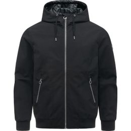 Outdoorjacke Ragwear "Outdoorjacke Stuartt Summer YOUMODO", Herren, Gr. L, schwarz, Obermaterial: 100% Polyester PES. Obermaterial: Futter: 100% Polyester PES., gerade, hoch geschlossener Ausschnitt, &Auml;rmel ohne &Auml;rmelschlitz Rippstrickb&uuml;ndchen, Jacken Outdoorjacke, Wasserdichte &Uuml;bergangsjacke mit Kapuze