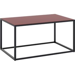 Couchtisch "Reno", graphit schwarz, glas bordeauxrot glanz, graphit schwarz, glas bordeauxrot glanz, B:100cm H:50cm T:60cm, SET ONE BY Musterring, Tische, Couchtisch, Ma&szlig;e (BxHxT in cm) 100 x 50 x 60