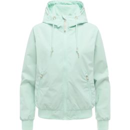 Outdoorjacke Ragwear "Kapuzenjacke Oggie", Damen, Gr. M, gr&uuml;n (mint26), Obermaterial: 100% Polyester PES. Obermaterial: Futter: 100% Polyester PES., gerade, hoch geschlossener Ausschnitt, &Auml;rmel ohne &Auml;rmelschlitz B&uuml;ndchen, Jacken Outdoorjacke, Wasserdichte und atmungsaktive &Uuml;bergangsjacke