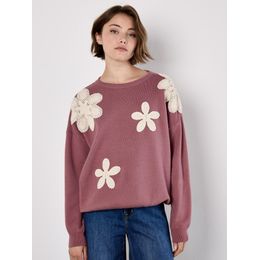 Apricot Pullover Damen Gr&ouml;&szlig;e L hellbeige / magenta