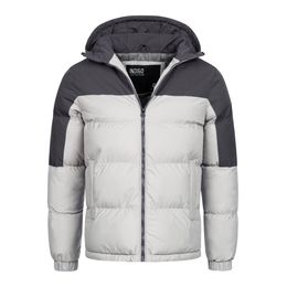 INDICODE Jeans Winterjacke 'Danix' Herren Gr&ouml;&szlig;e M hellgrau / dunkelgrau