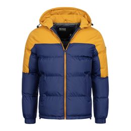 INDICODE Jeans Winterjacke 'Danix' Herren Gr&ouml;&szlig;e S blau / gelb