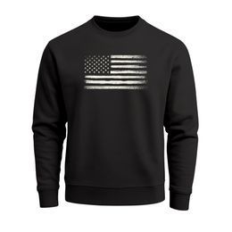 Neverless Sweatshirt 'USA Flag' Herren Gr&ouml;&szlig;e XXL schwarz