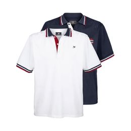 Jan Vanderstorm Poloshirt 'Johan' Herren Gr&ouml;&szlig;e XL dunkelblau / rot / wei&szlig;