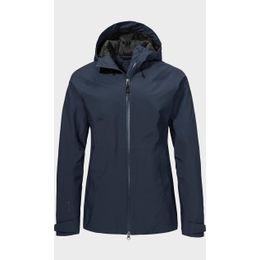Sch&ouml;ffel Outdoorjacke SCH&Ouml;FFEL "Jacket Style Mauku WMS", Damen, Gr. 44, 8820, blau, Oberstoff: 100% Polyester; (Membran: Polyester); Futter: 100% Polyester, regular fit, hoch geschlossener Ausschnitt, Jacken Outdoorjacke