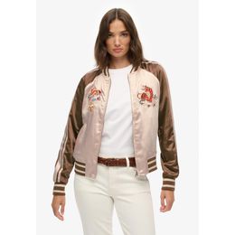 Superdry & Co Jacke 'Suikajan' Damen Gr&ouml;&szlig;e XXL creme / braun / oliv / pink