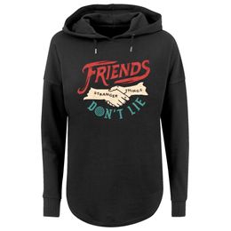 F4NT4STIC Sweatshirt 'Stranger Things Friends Dont Lie Hands Netflix TV Series' Damen Gr&ouml;&szlig;e XL elfenbein / cyanblau / feuerrot / schwarz