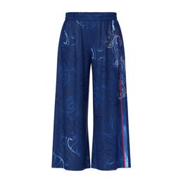 Ulla Popken Hose Damen Gr&ouml;&szlig;e 54/56 blau / dunkelblau / knallrot