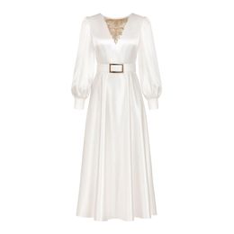 Modamihram Kleid Damen Gr&ouml;&szlig;e 38 gold / wei&szlig; Winterkleid